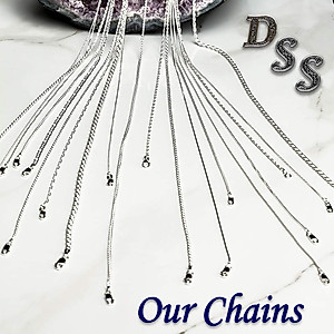 925 Sterling Silver 1MM 8 Sided Snake Chain - Italian Necklace For Women - Lobster Claw Clasp - 18 Inch