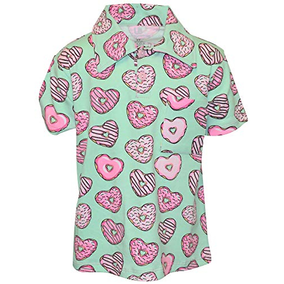 Unique Baby Boys Valentines Day Donut Hearts Polo Shirt (2t, Donut Hearts)