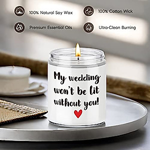 LEADO Scented Candles - Bridesmaid Gifts, Bridesmaid Proposal Gifts - Funny Maid of Honor Gifts for Wedding Party - Thanks You Gifts for Bridesmaids, Matrons of Honor, Junior Bridesmaid Gifts