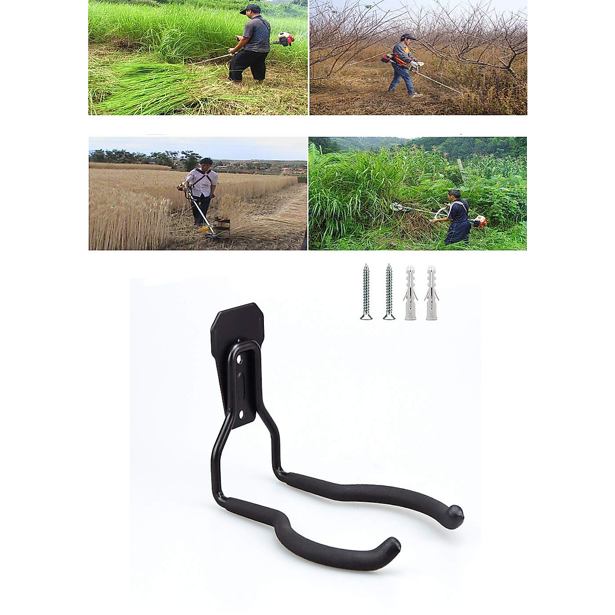 Power Tool Hanger String Trimmer Hangers, Trimmer Hanger, Trimmer Rack Holder, Weed Wacker Hanger, Weed Eater Hangers for Garage Wall, Perfect for Garage Tool Organizers and Storage, No Trimmer