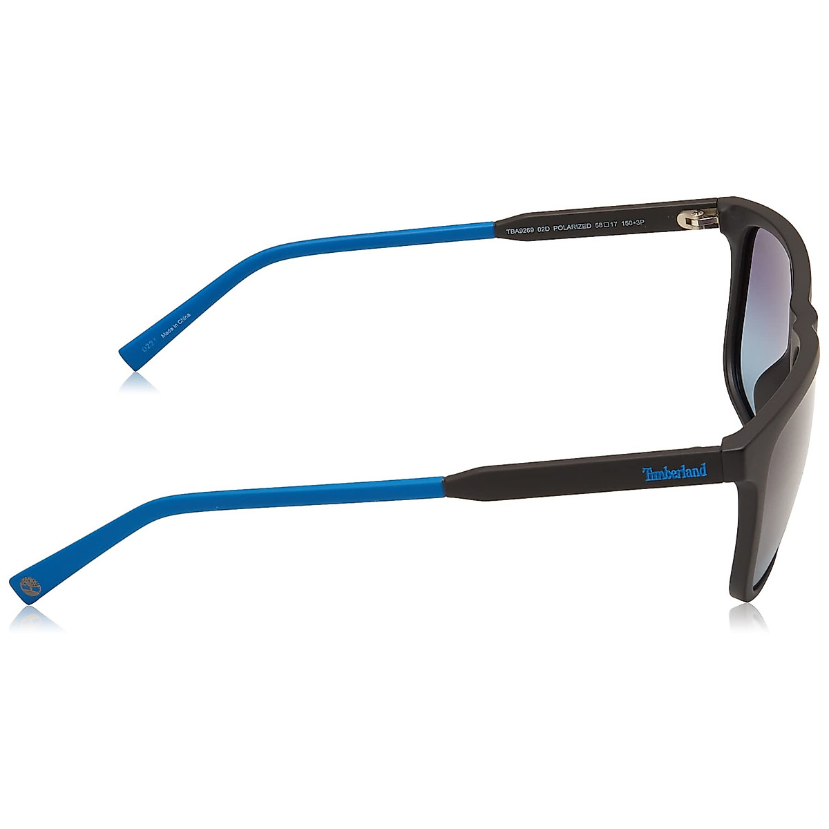 Timberland Men's TBA9269 Polarized Rectangular Sunglasses, Matte Black, 58mm