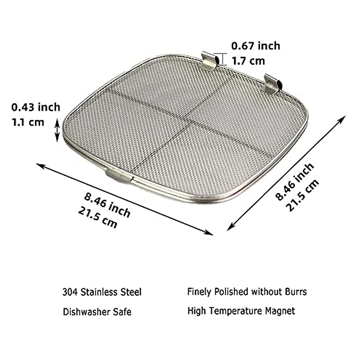 Stainless Steel Splatter Shield - Air Fryer Accessories Replacement Parts for Ninja Foodi AG301, AG300