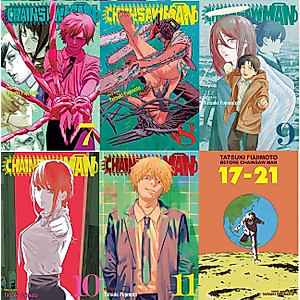 Chainsaw Man Collection 13 book set volumes 1-11 and Tatsuki Fujimoto Before Chainsaw Man: 17-21 and 22-26 by Tatsuki Fujimoto and Kokuyo limited edition notebook