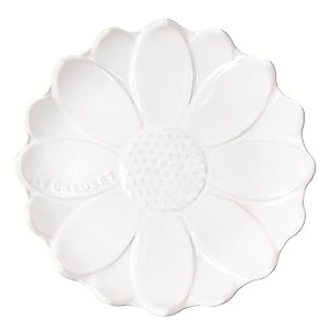 Le Creuset Stoneware Flower Figural Spoon Rest, White