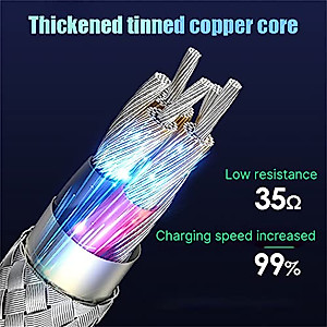 BGNTBUK 510 Connector Extension Breathing Super Type-C Cable Cable Charging 5A Data Fast 2M Light Cable&Charger Type C Fast Chargers