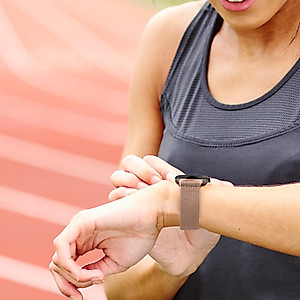 Oumida Stretchy Nylon Solo Loop Band Compatible with Google Pixel Watch Band for Women Men, Adjustable Soft Elastic Braided Straps Sport Replacement Wristbands for Google Pixel Watch Bands (Milk Tea)