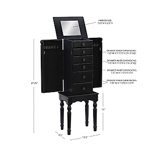 Powell Ebony Jewelry Armoire