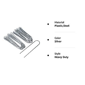 GROWNEER 50 Packs 6 Inches Heavy Duty 12 Gauge Galvanized Steel Garden Stakes Staples Securing Pegs for Securing Weed Fabric Landscape Fabric Netting Ground Sheets and Fleece