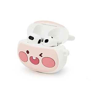 KAKAO Official Merchandise- Snow Village Theme Cases Compatible with Airpods 3rd Generation-Ryan in Penguin Costume and Apeach in Polar Bear Costume (Polar Bear Apeach)