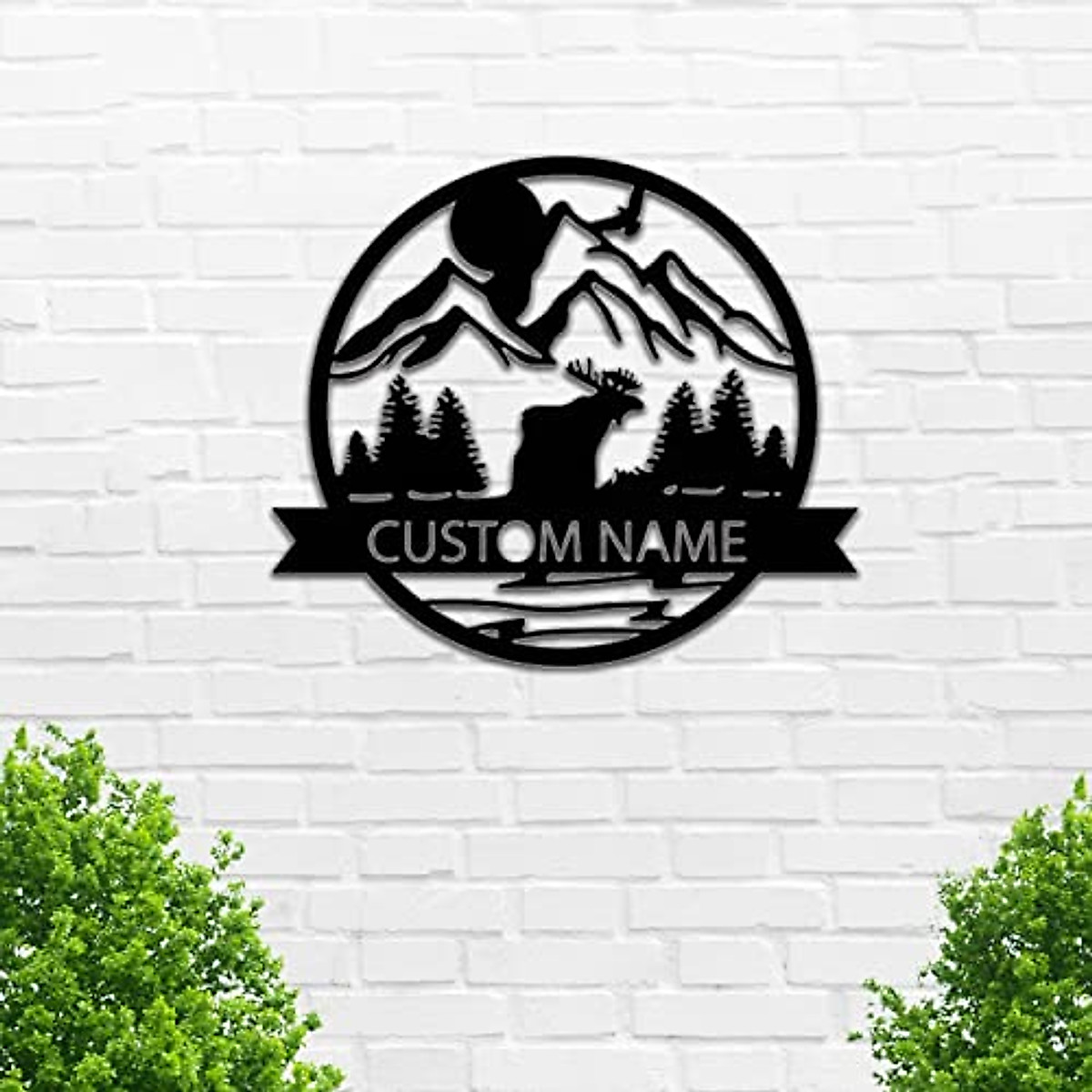 Custom Deer Metal Wall Sign, Mountain and Deer Wall Decor, Metal Sign, Personalized Hunter Name Signs, Wildlife Art,Deer Hunter Gift for Dad