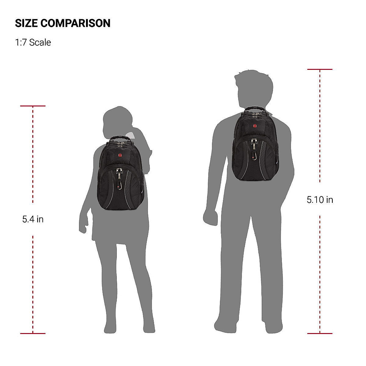 Swiss Gear SA1923 Black TSA Friendly ScanSmart Laptop Backpack - Fits Most 15 Inch Laptops and Tablets