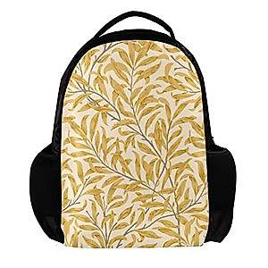 VBFOFBV Travel Backpack, Laptop Backpack for Women Men, Fashion Backpack, Vintage Yellow Golden Leaves Autumn
