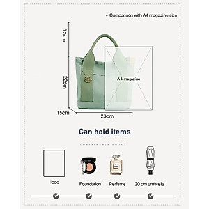 Yenei Large Capacity Multi-Pocket Handbag Canvas bag, With Zipper Tote bags Crossbody Bag for Women's Daily Casual Travel (Gray-B)