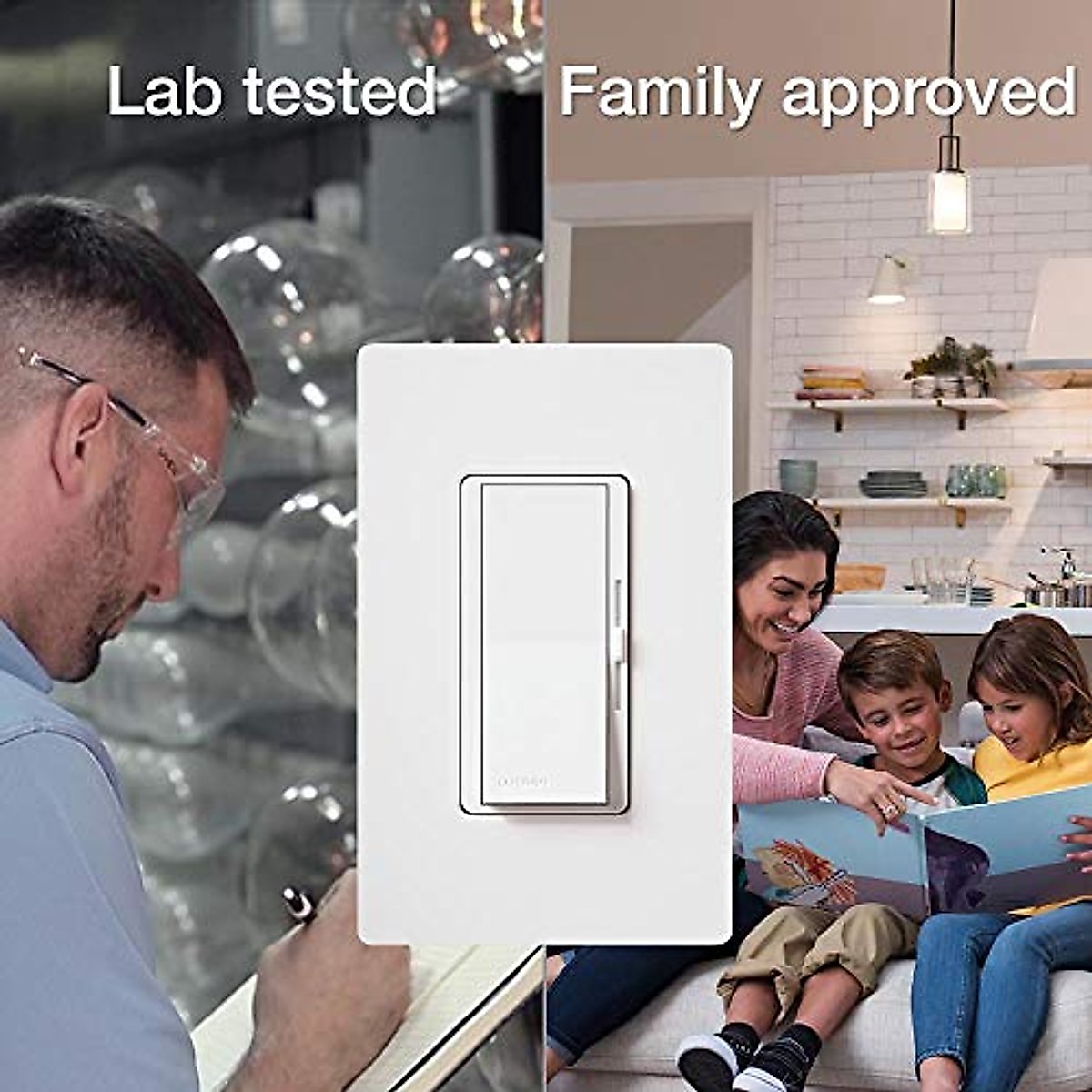 Lutron Diva LED+ Dimmer Switch for Dimmable LED, Halogen and Incandescent Bulbs, 150W/Single-Pole or 3-Way, DVSCCL-153P-PD, Palladium