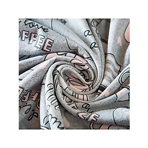 Long Sleeve Nightgowns for Women Soft Cotton Night Shirts Sleepwear Cartoon Night Gown Sleep Shirt Pajama Dress