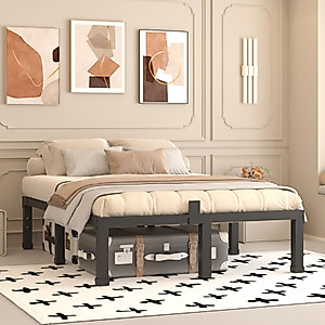 Yitong Angel King Bed Frame, 14 Inch High 3500 lbs Metal Platform, Mattress Foundation with Steel Slat Support/No Box Spring Needed/Noise Free/Non-Slip/Easy Assembly