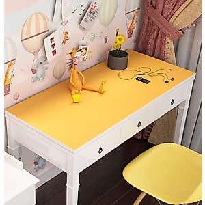 Livelynine Contact Paper Yellow Peel and Stick Wallpaper Waterproof Cabinet Wallpaper Self Adhesive Desk Vinyl Wrap Counter Top Covers Mustard Yellow Wall Paper Sticky Kids Room Decor 15.8X78.8