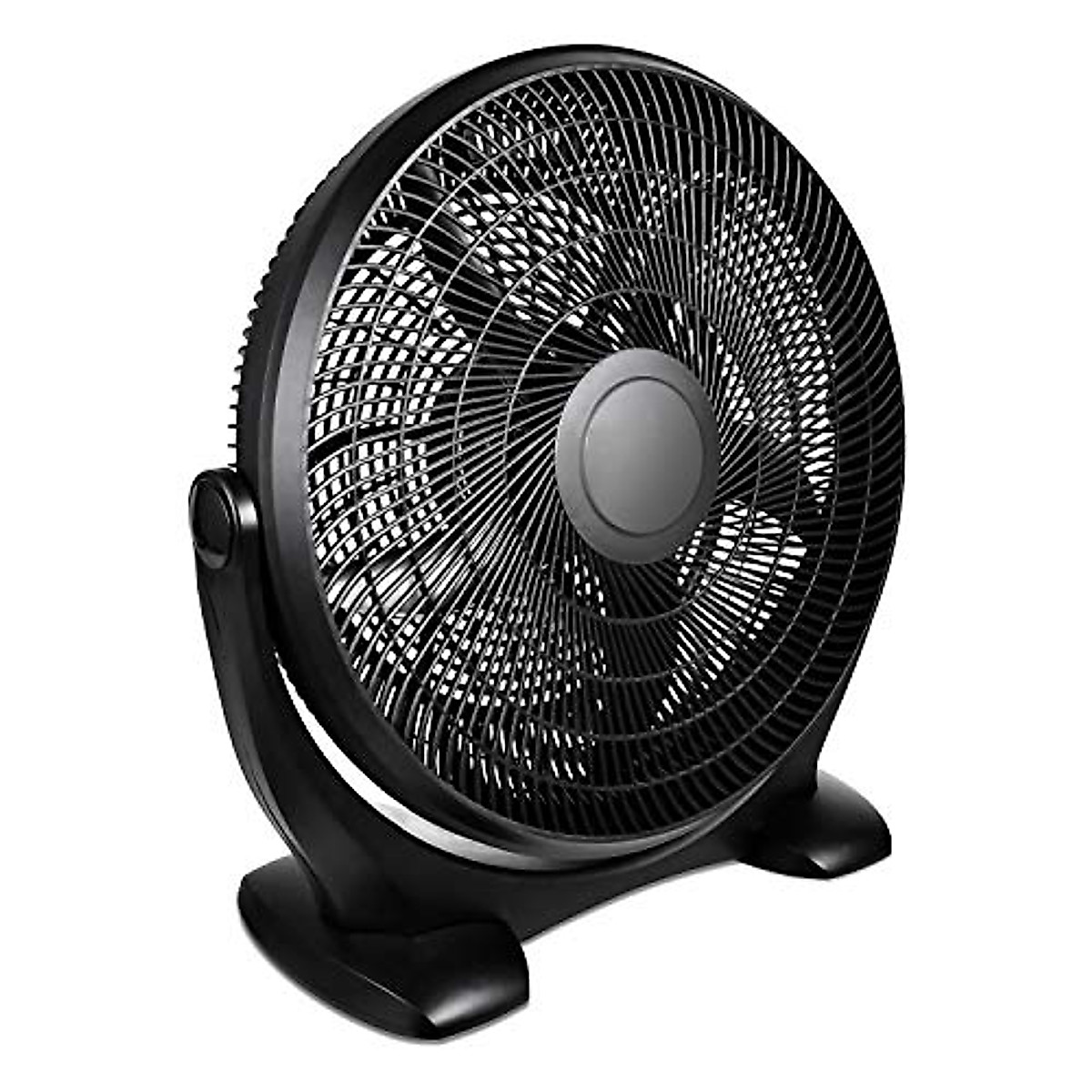Simple Deluxe 20 Inch 3-Speed Plastic Floor Fans Oscillating Quiet for Home Commercial, Residential, and Greenhouse Use, Outdoor/Indoor, Black (HIFANXFLOOR20PLATICEXP)