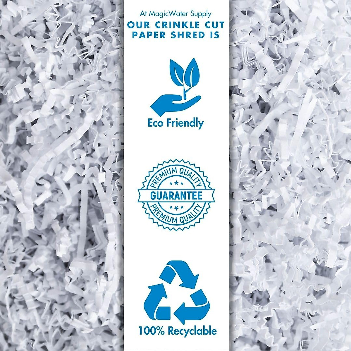 MagicWater Supply Soft & Thin Cut Crinkle Paper Shred Filler (1 LB) for Gift Wrapping & Basket Filling - White
