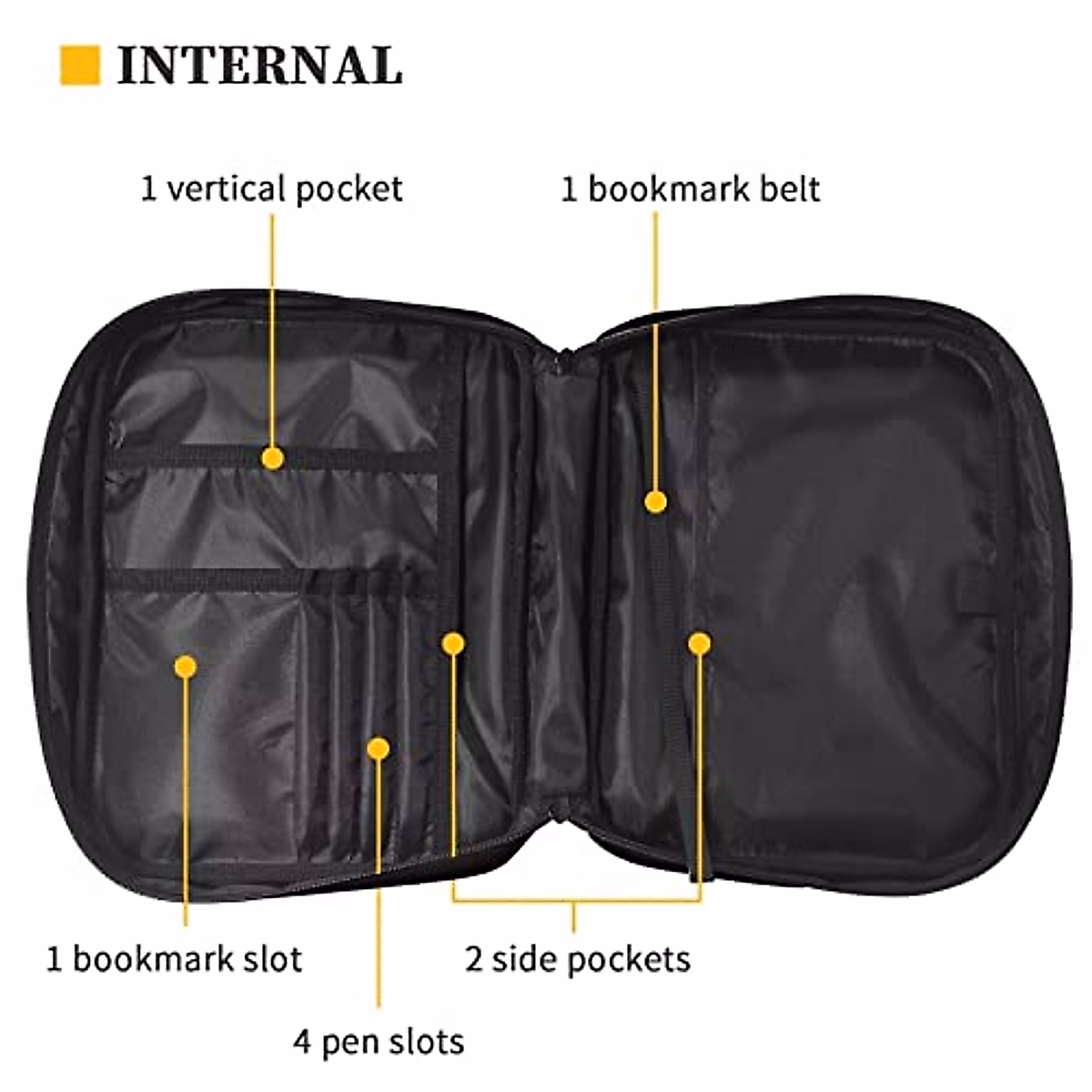 Flashideas White Horse Bible Cover Bible Case with Handle and Zippered Back Pocket, Lightweight Bible Carrying Case Adult Carrying Book Case Animal Print Church Bag for Family,Friends