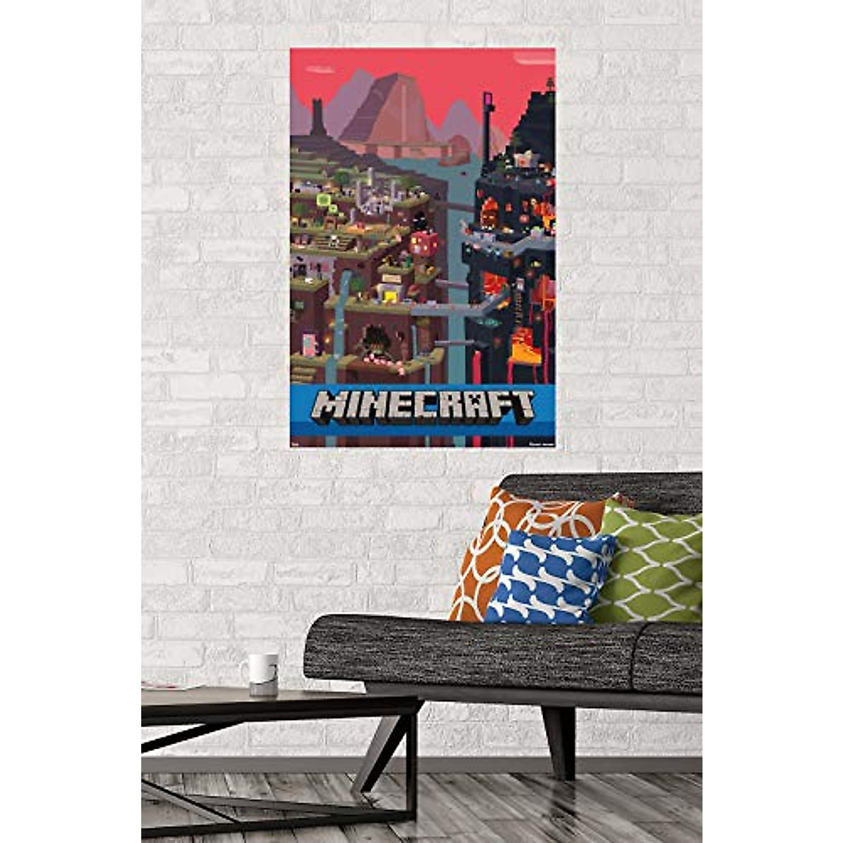 Trends International Minecraft - Cube Wall Poster, 22.375" x 34", Unframed Version