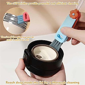 NONENDU 3 in 1 Cup Lid Cleaning Brush, Portable Cup Cleaner Brush, 2024 New Water Bottle Cleaner Brush, 3 in 1 Multifunctional Cleaning Brush for Home Kitchen Cleaning Tools（3PCS）