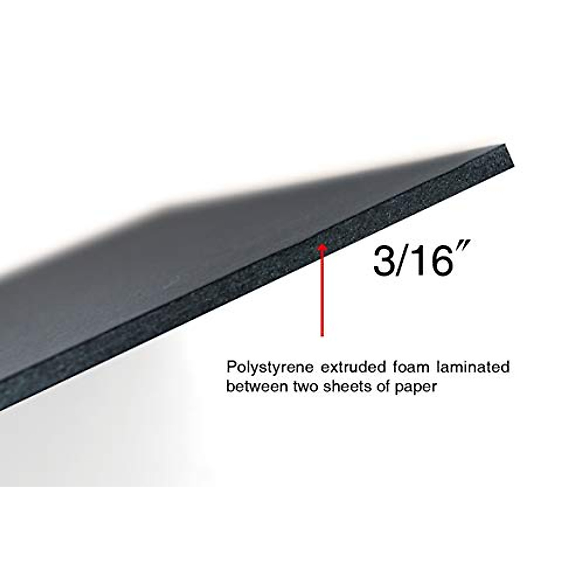 Union Premium Black Foam Board 30 x 40" 3/16"