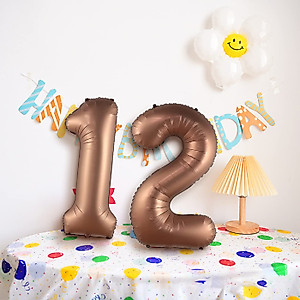 YFHVJTKO 40 Inch Number 10 Foil Balloons 10th Celebration Decorations for Happy 10th Birthday Party Wedding Bridal Shower Engagement Photo Shoot Anniversary Decoration, Number 10 Chocolates Balloon