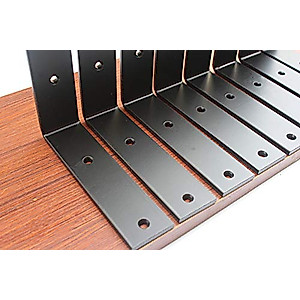 8 PCS L 6" x H 6" x W 1.5", 5mm Thick Heavy Duty Metal Wall Brackets Steel L Bracket for Hanging DIY Storage Or Decorative Shelving - Hang a Bookshelf Or Industrial Shelves - Shelf Supports