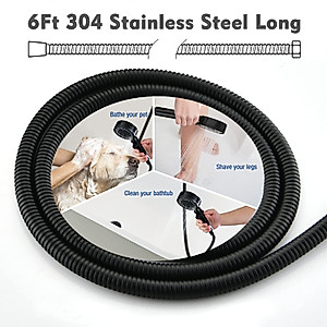 PROOX Dual Shower Head with Handheld Combo, High Pressure Round 8'' Rain Shower Head with Handheld ON/OFF Switch Button with 72 inch Extra Long Flexible Hose - Chrome