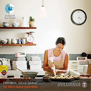 Sylvania Reduced Eye Strain A19 LED Light Bulb, 40W = 5.5W, 13 Year, Dimmable, Frosted, 5000K, Daylight - 1 Pk