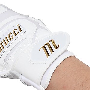 Marucci 2021 PITTARDS Reserve Adult Batting Gloves, White, Adult Small