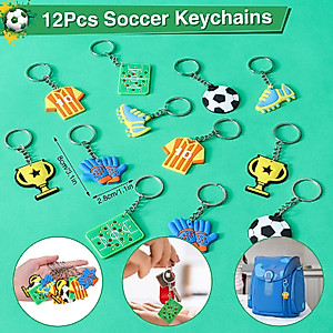 Winrayk 12 Sets Soccer Party Favors Sports Birthday Supplies, Soccer Goodie Bags Drawstring Bags Tattoo Stickers Gifts Toys Goody Bag Stuffers Filler Soccer Birthday Party Favors Soccer Party Supplies