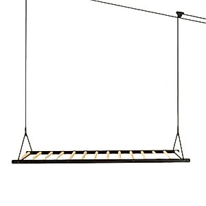 SEUHF Laundry Drying Rack, Ceiling Mounted Clothes Drying Rack, Laundry Hanging Rack (Black,S 19"x36"/ 49cmx92cm)