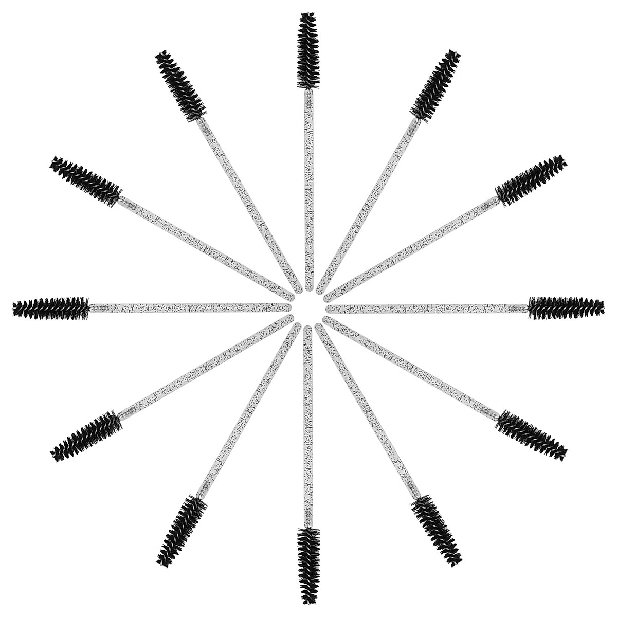 tifanso 200PCS Eyelash Brush Disposable Mascara Brush Wand for Lashes Spoolie brushes Eyebrow Spoolie Eyelash Extension Supplies (Black)