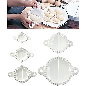 Dumpling Maker Dumpling Tools 5Packs with Different Sizes of Dumpling Mold, Perfect for Making Hand pies, Dumplings, Ravioli, Calzones, Dough Press 5.5/7.5/9.5/12/15.5cm