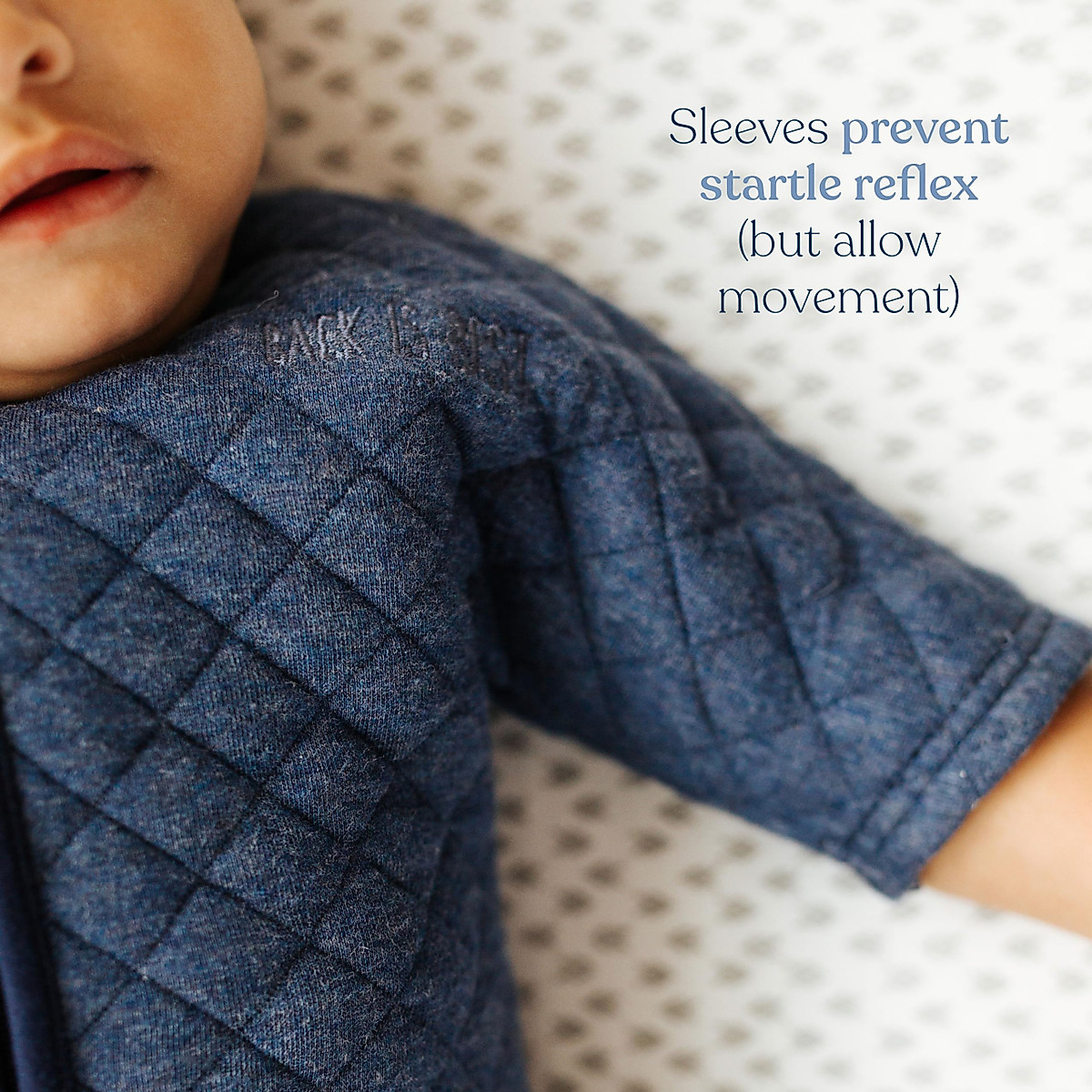 HALO Easy Transition Sleepsack Wearable Blanket, TOG 1.5, Heather Denim, Small