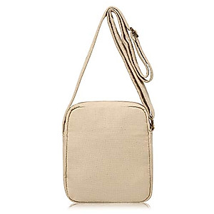 Small mini Hippie Crossbody Bag Top Zip Cotton Sling Bag Jacquard cloth Handmade Bags (off-white)
