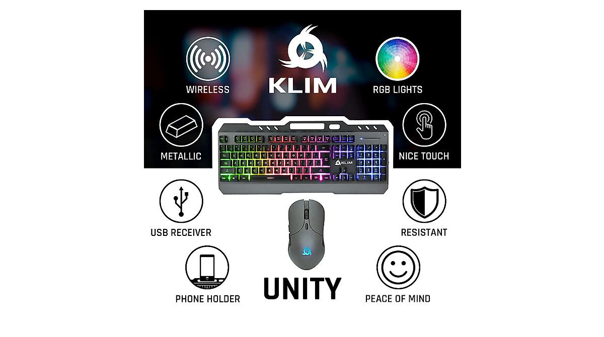 KLIM Unity Wireless Keyboard & Mouse Set - 2024