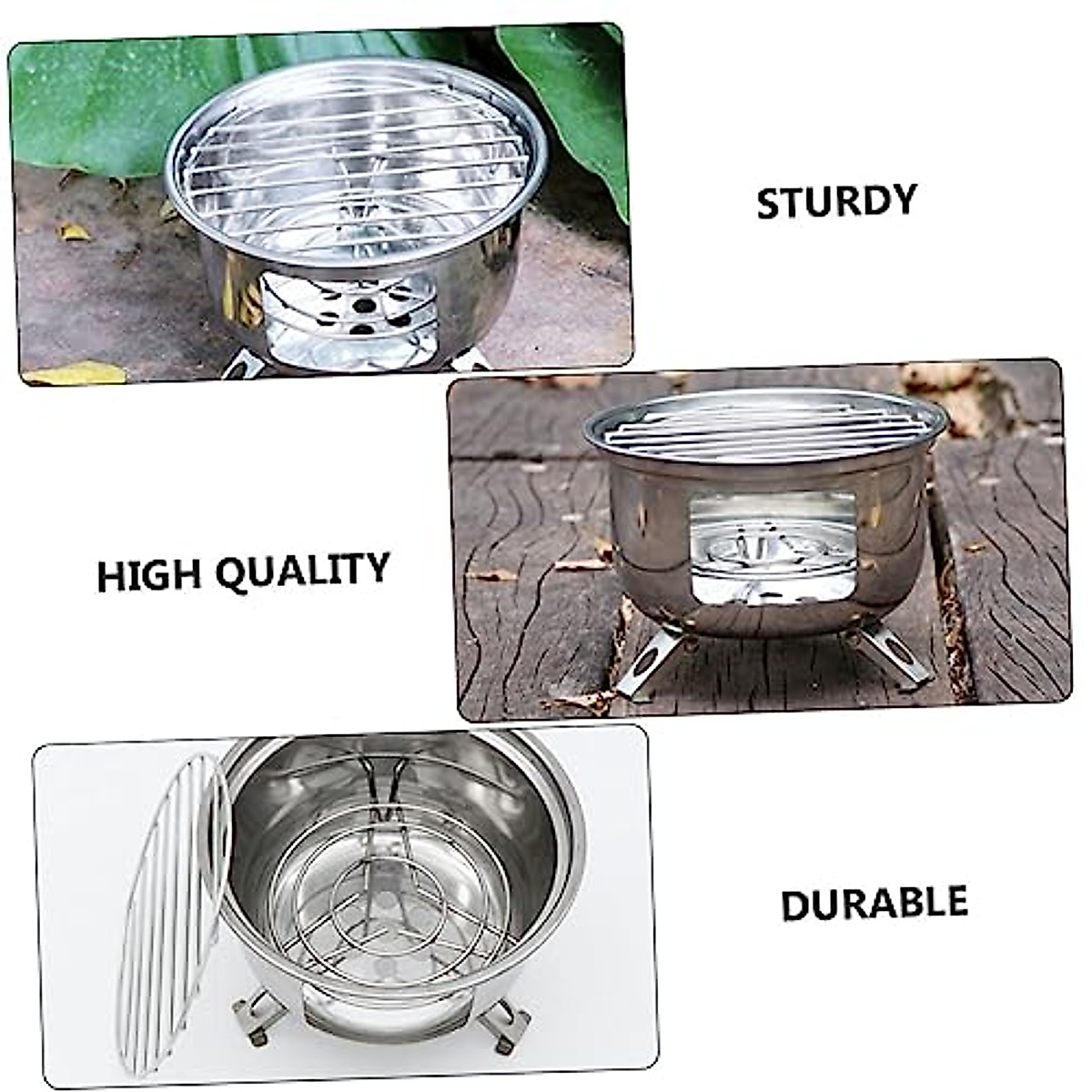 1 Set Grill Outdoor Grill Accessories Portable Burner Portable Charcoal Grill Backpacking Gas Stove Charcoal Grill Smoker Charcoal Bbq Grill Stove Round Barbecue Stove Bbq Stove