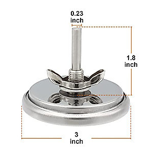 Grill Temperature Gauge for Char-Broil Grills, 3 Inch Diameter, Accurate BBQ Grill Smoker Thermometer Gauge Replacement