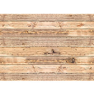 Alltten 7X5FT Thin Vinyl Brown Wood Backdrops Wood Wall Photography Background Newborn Baby Shower Children Birthday Party Cake Smash Decors Wooden Background Professional Studio Photoshoot Props F9