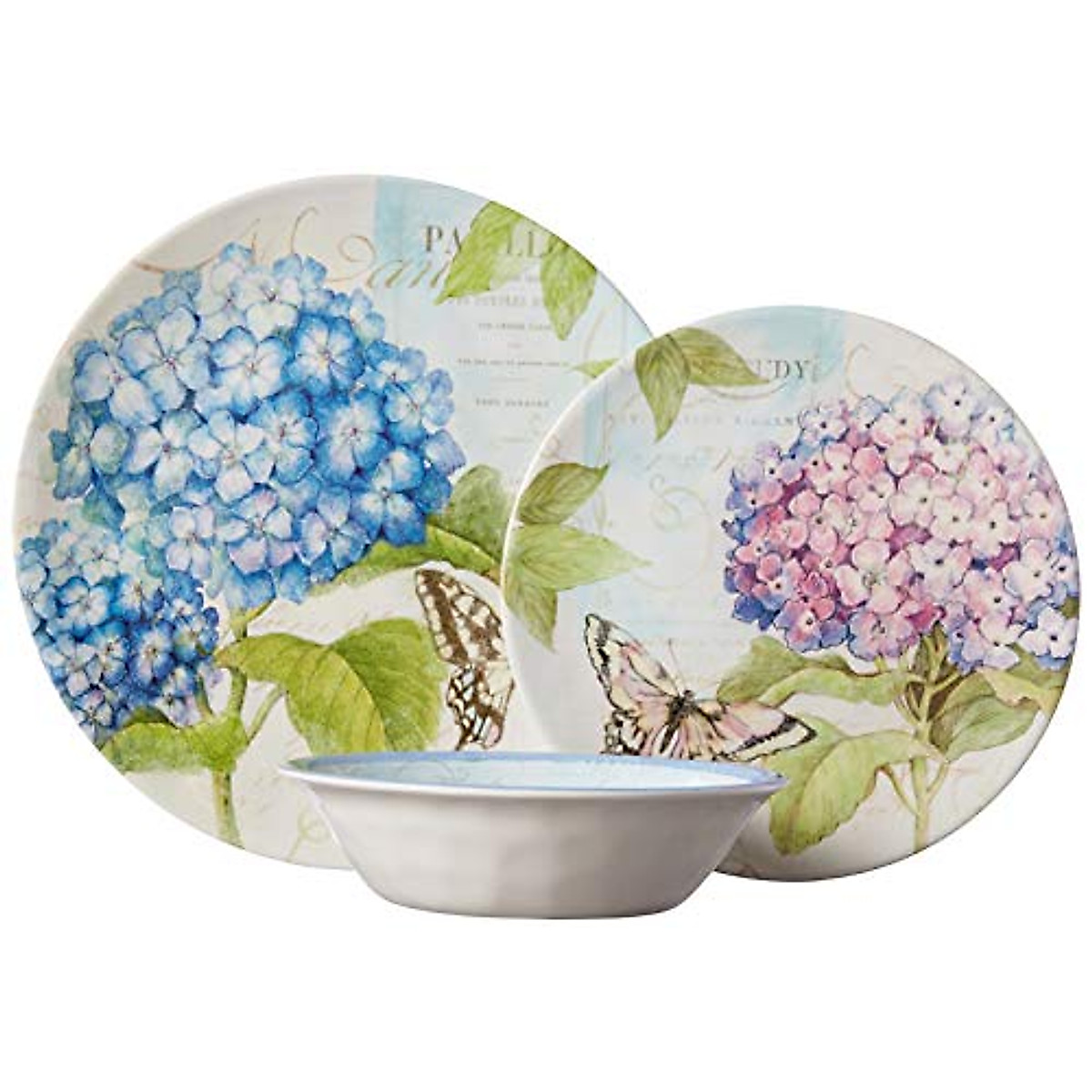 Certified International Hydrangea Garden Dinnerware, Dishes, Multicolor