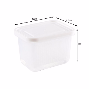 GIFZES Fruit Storage Containers for Fridge, Fruit Vegetable Produce Saver Containers Fridge Organizers with Airtight Lid & Colander, BPA-Free Vegetable Storage Lettuce Keepers for Refrigerator White