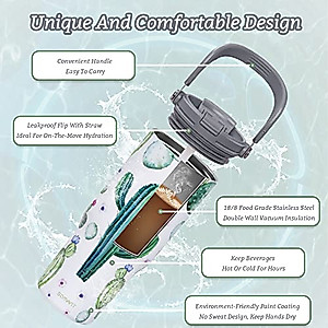 SOMANT 30oz Tumbler with Handle Lid and Straws Stainless Steel Insulated Reusable Double Wall Hot and Cold Beverages Travel Mug Home and Office Water Bottle Thermal Cup gift for kids