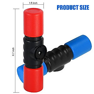 RANMING Twist Shaker 3PCS Double Row Shakers Percussion Instruments Set Medium Volumelatin Latin Percussion Instruments for Studio,Band,Drummers(Yellow-Blue-Red)