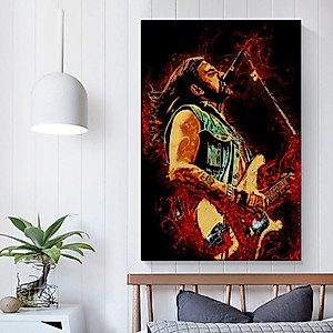 UHV Lemmy Kilmister Singing Poster Decorative Painting Canvas Wall Posters and Art Picture Print Modern Family Bedroom Decor Posters 16x24inch(40x60cm)