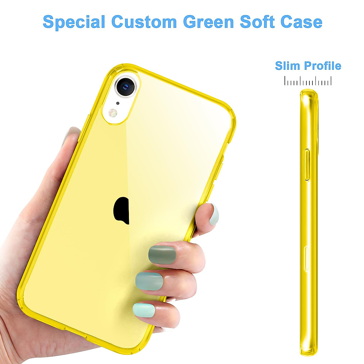 JJGoo Compatible with iPhone XR Case Clear Soft Transparent Shockproof Protective Slim Thin Bumper Phone Cover for XR, Yellow