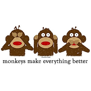 CafePress 3 Wise Sock Monkeys Stainless Steel Travel Mug Stainless Steel Travel Mug, Insulated 20 oz. Coffee Tumbler