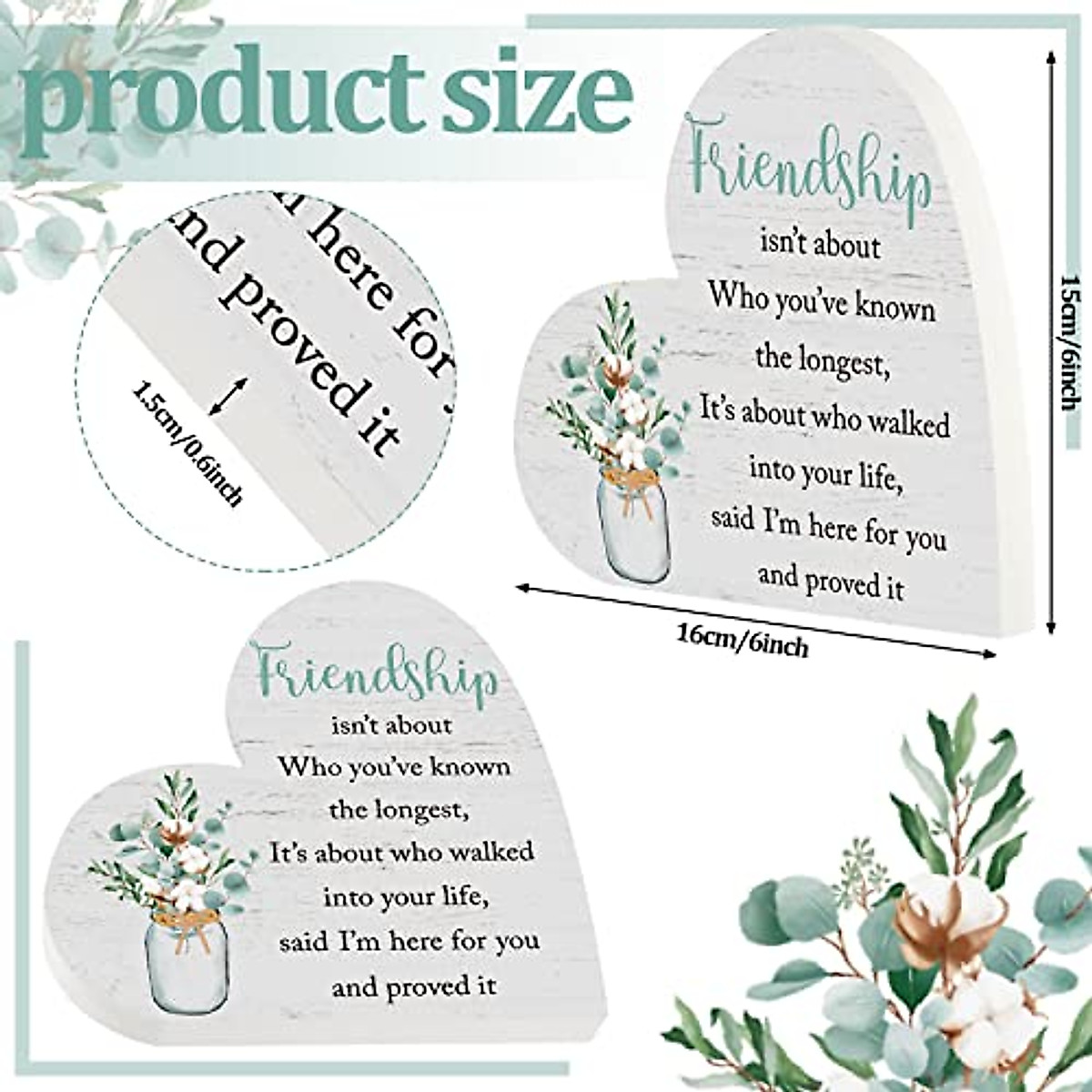 Wooden Christian Gifts for Women Religious Gifts Friend Birthday Gifts Friendship Gifts for Sister Inspirational Gifts with Quotes a Friend Is God's Way of Proving (Novel Style)